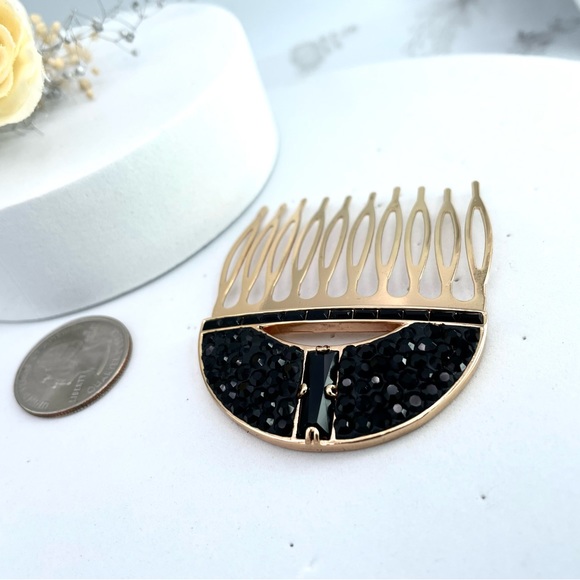 henri bendel | Accessories | Henri Bendel Gold Tone Crystals Hair Pin ...